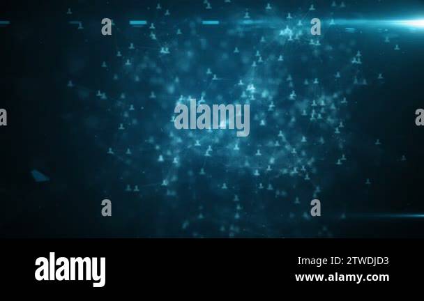 Connecting People On The Internet Nodes Transforming Into The Form Of The Word Social Media