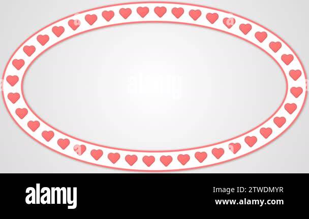 Lovely heart romantic pattern background with seamless loop animation ...