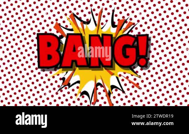 BANG - word speech balloons comic style animation Stock Video Footage ...