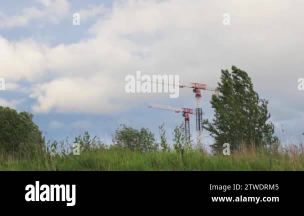 Construction crane landscape Stock Videos & Footage - HD and 4K Video ...