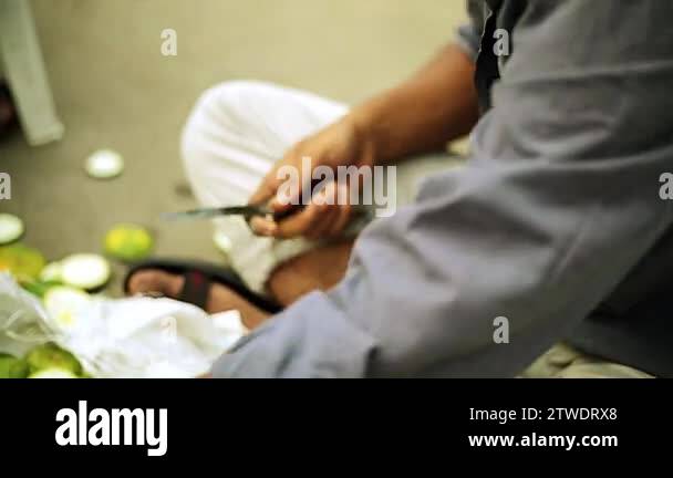 Indian man cutting preparing Stock Videos & Footage - HD and 4K Video ...