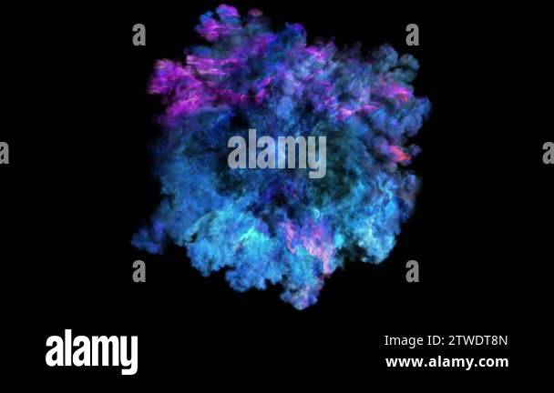 Color 3D smoke explosion shockwave effect and divergent wave isolated ...