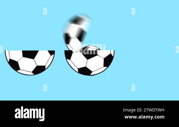 football ball animated as if it were a matryoshka that opens, world ...