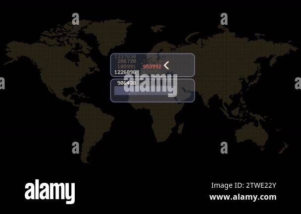 4k global GPS data detect earth map military radar GPS navigation ...