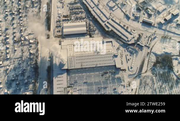 Modern storehouse construction site, the structural steel structure of ...