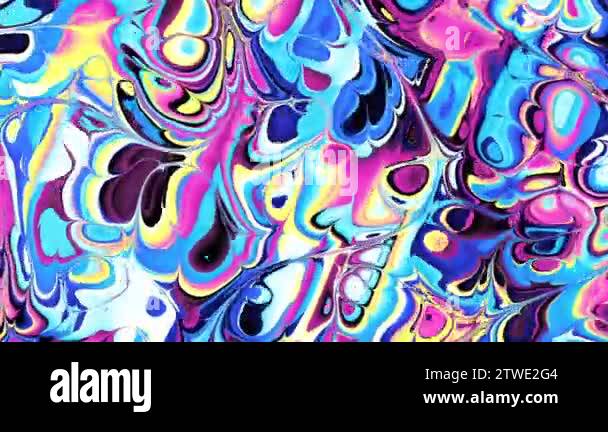 Moving random wavy texture. Psychedelic animated background. Transform ...