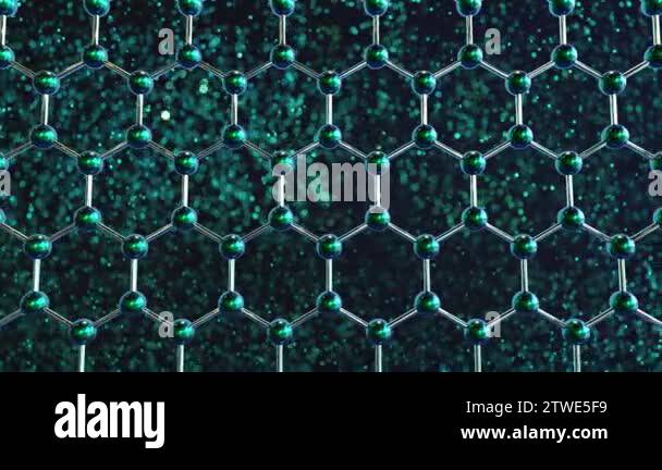 Seamlessly loopable animation of the graphene structure. Reflective ...
