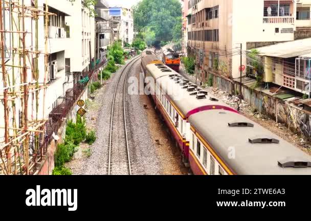 4K Diesel train Running the old 105-year-old railway tracks ...