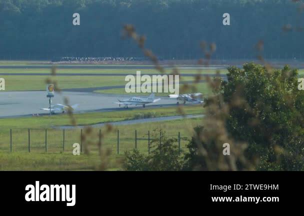 Private Aviation Traffic with a Cessna Landing at Asheville Regional ...