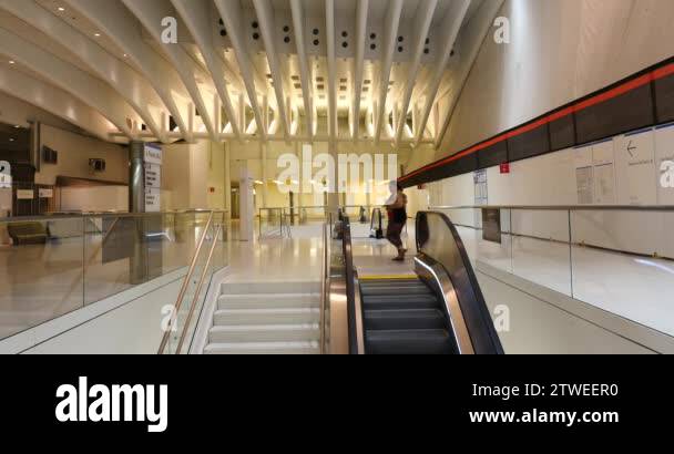 NEW YORK CITY - CIRCA MAY 2015: People inside PATH station. Port ...