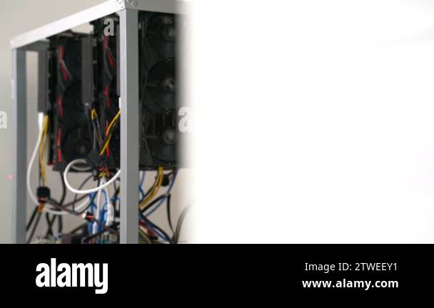 open rack for cryptocurrency mining includes graphics cards ...