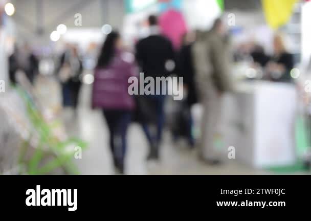 Crowd of people inside building Stock Video Footage - Alamy