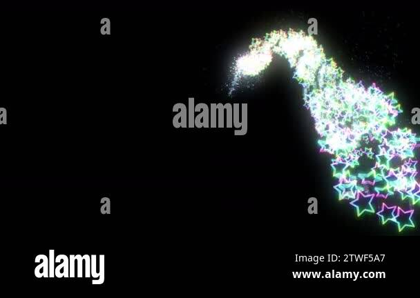 Rainbow stars falling. Sparkle bright star. Multicolor. Abstract ...