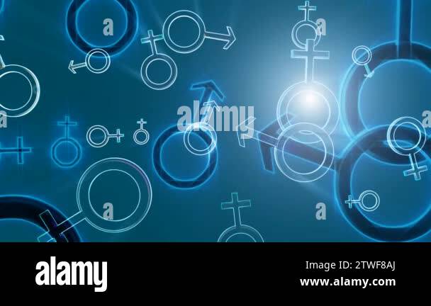 Gender symbols motion background Stock Video Footage - Alamy