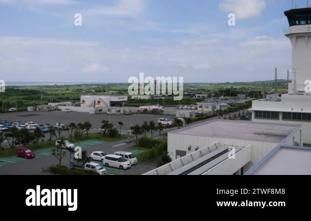 Okinawa,Japan-June 3, 2019: Airport Traffic Control Tower of Painushima ...