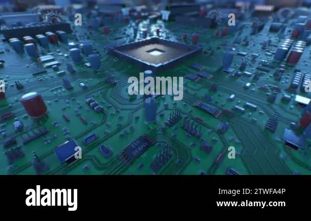 Processor Installation on the Motherboard Process with DOF Blur ...