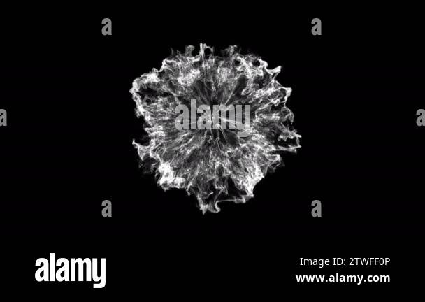 3D smoke explosion shockwave effect and divergent wave isolated on ...