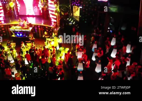 Footage of a crowd or group of young, stylish multi-ethnic people ...