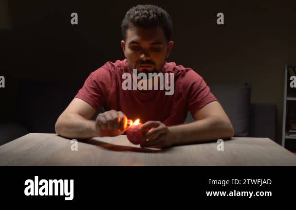 Man lighting candle home Stock Videos & Footage - HD and 4K Video Clips ...