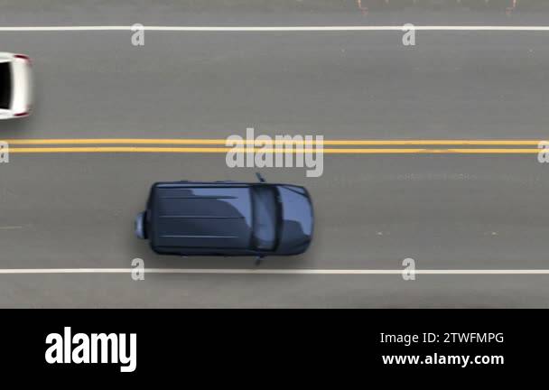 Car accident top view Stock Video Footage - Alamy