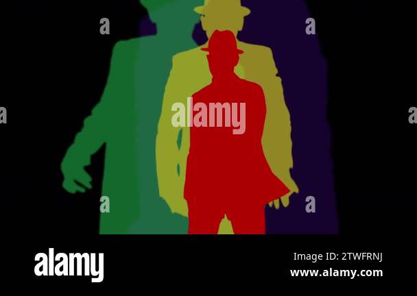 skillful male dancer in a contemporary style. this series is a shadow ...