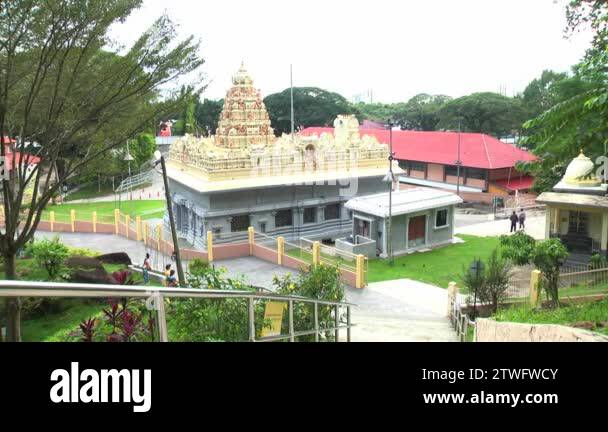 Exterior Traditional Hindu temple in Malaysia. Top angle hindu temple ...