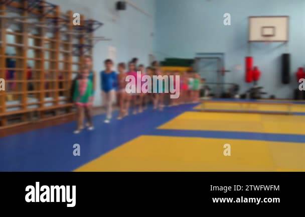 Rhythmic gymnastics training Stock Video Footage - Alamy
