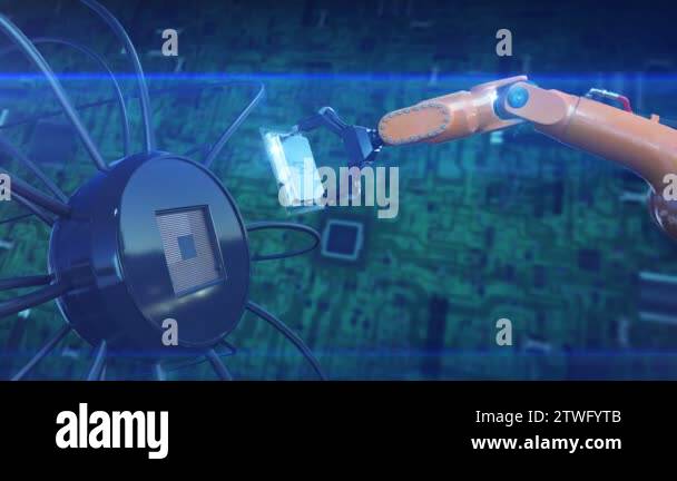 Processor Installation Process on the Circuit Board with Robotic Arm ...