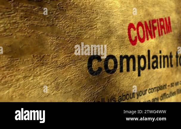 Complaints stamp Stock Videos & Footage - HD and 4K Video Clips - Alamy