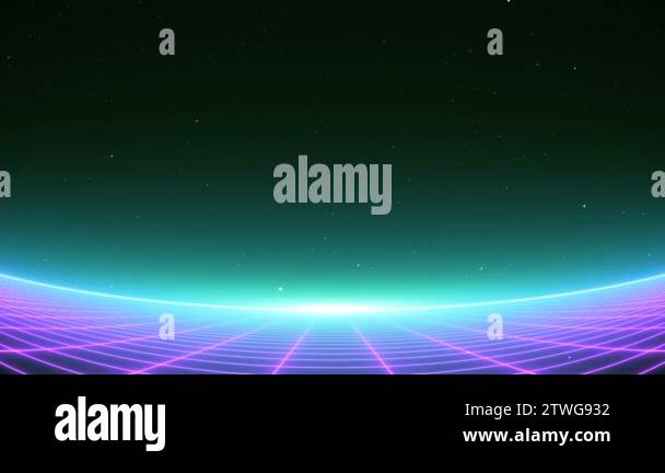 VJ 80s Retro-Futuristic Horizon Stock Video Footage - Alamy