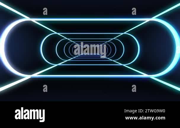 endless neon rib lights abstract cyber tunnel flight motion graphics ...
