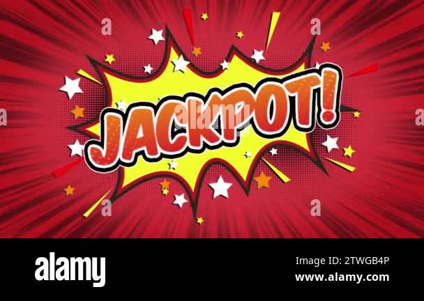Jackpot Word Retro Cartoon Comic Bubbles Popup Style Expressions ...