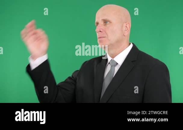 Serious Businessman Make Agree Gestures Ok Hand Sign (Ultra High ...