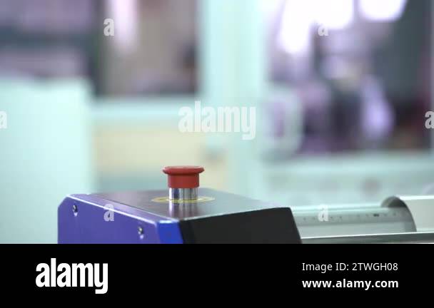 Pressing the button of stop by fist/Emergency stop of operation of the ...