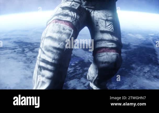 Dead zombie astronaut in space. Cadaver. Realistic 4k animation Stock ...