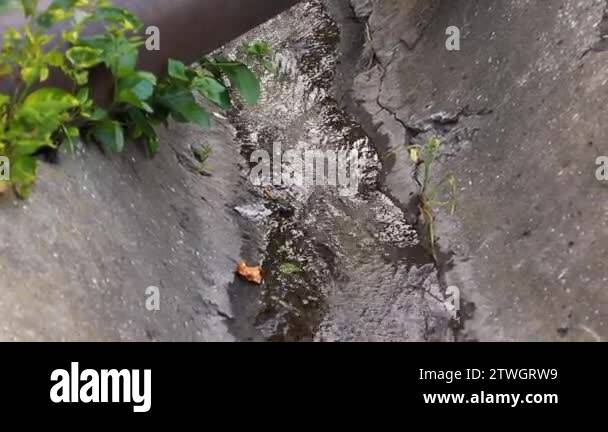 Waste water flow to sewer with bad water from city, water pollution ...