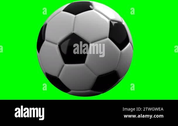 soccer ball, 4K format with green screen to put on any video Stock ...