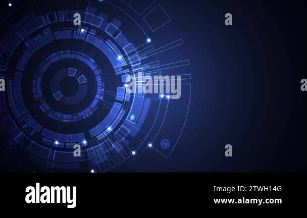 Abstract blue digital communication technology animation Stock Video ...