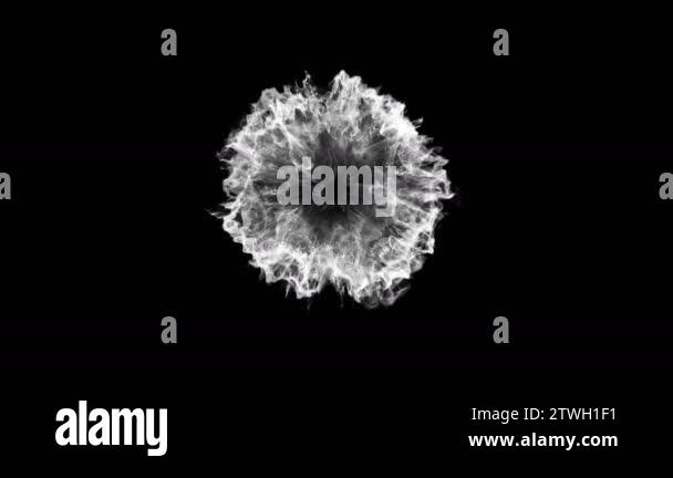 3D smoke explosion shockwave effect and divergent wave isolated on ...