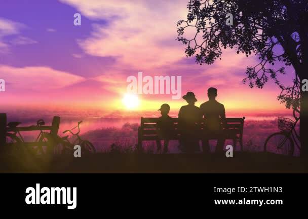 Family sunset bench Stock Videos & Footage - HD and 4K Video Clips - Alamy