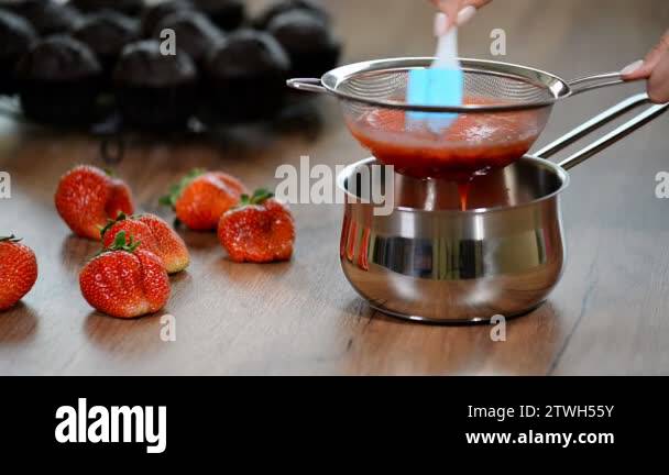 Sieve strawberry puree Stock Videos & Footage - HD and 4K Video Clips ...