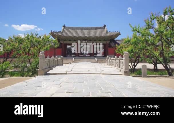 Myeongjeongmun gate and Okcheongyo bridge in Changgyeonggung palace ...