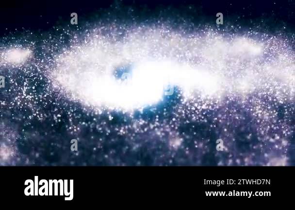 Space animation background with nebula, stars. The Milky Way, the ...