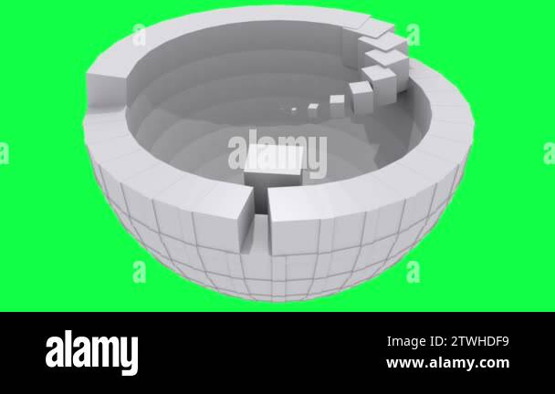 3d clean low poly animated background on green screen Stock Video ...