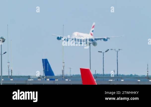British Airways Airbus A380 Landing at Washington Dulles International ...