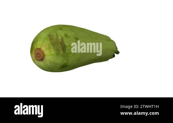 Realistic render of a rotating zucchini (Magda variety) on white ...