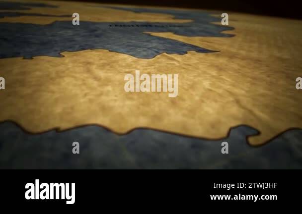 London city on retro map in sepia color. Old atlas chart with mark by ...