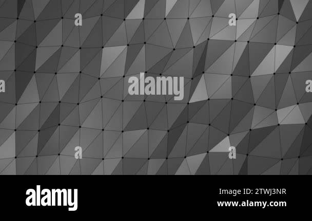 Grayscale low poly abstract animated background with black lines and ...