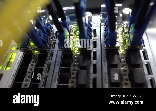 MOSCOW, RUSSIA - June 05, 2019 : Back Side Of Modern Server Rack ...
