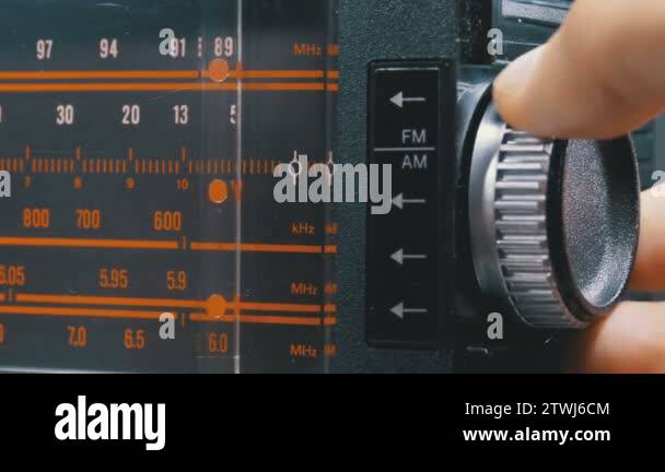 Tuning Analog Radio Dial Frequency on Scale of the Vintage Receiver ...